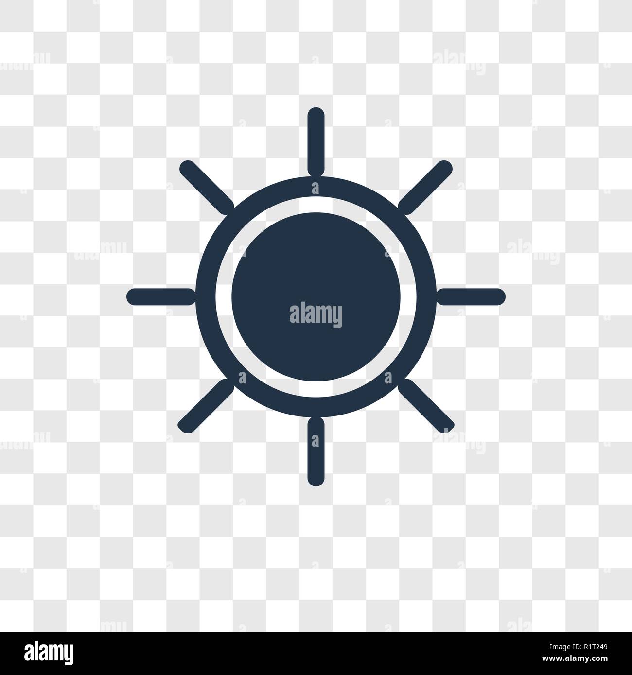 Sun vector icon isolated on transparent background, Sun transparency ...