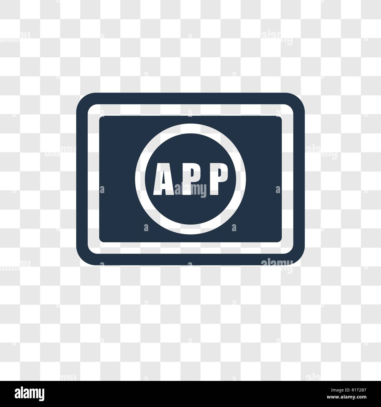 App vector icon isolated on transparent background, App transparency ...