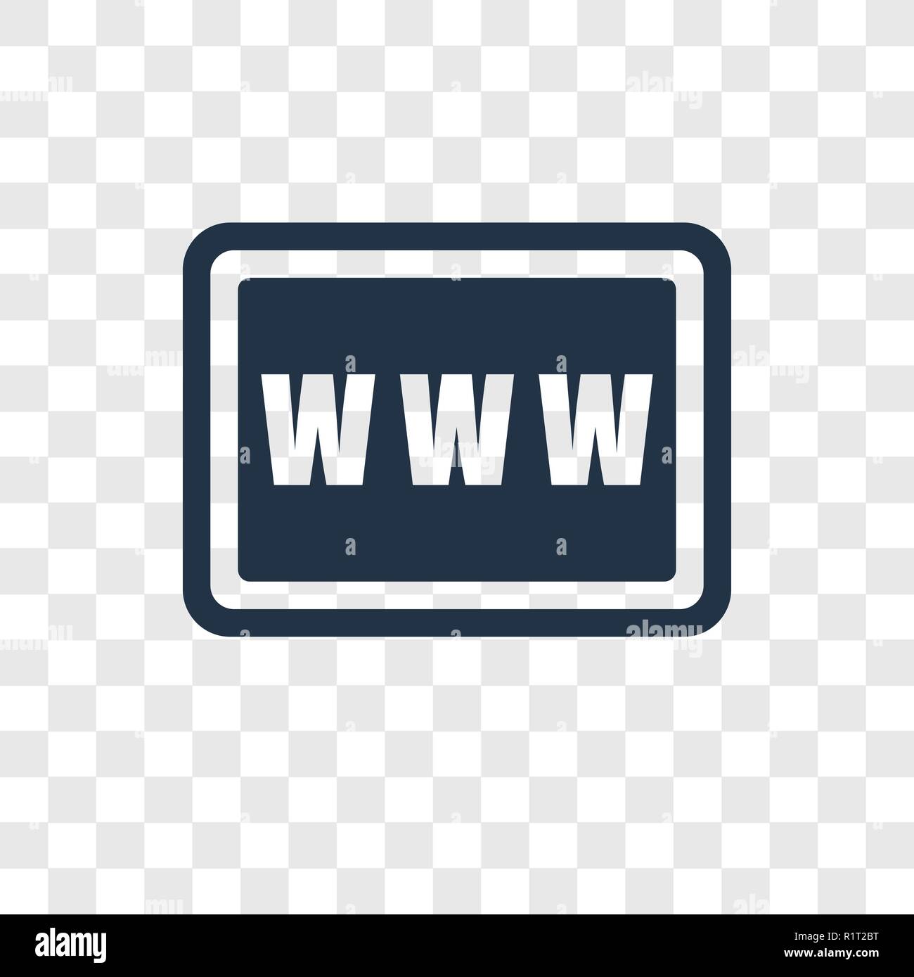 Www vector icon isolated on transparent background, Www transparency ...