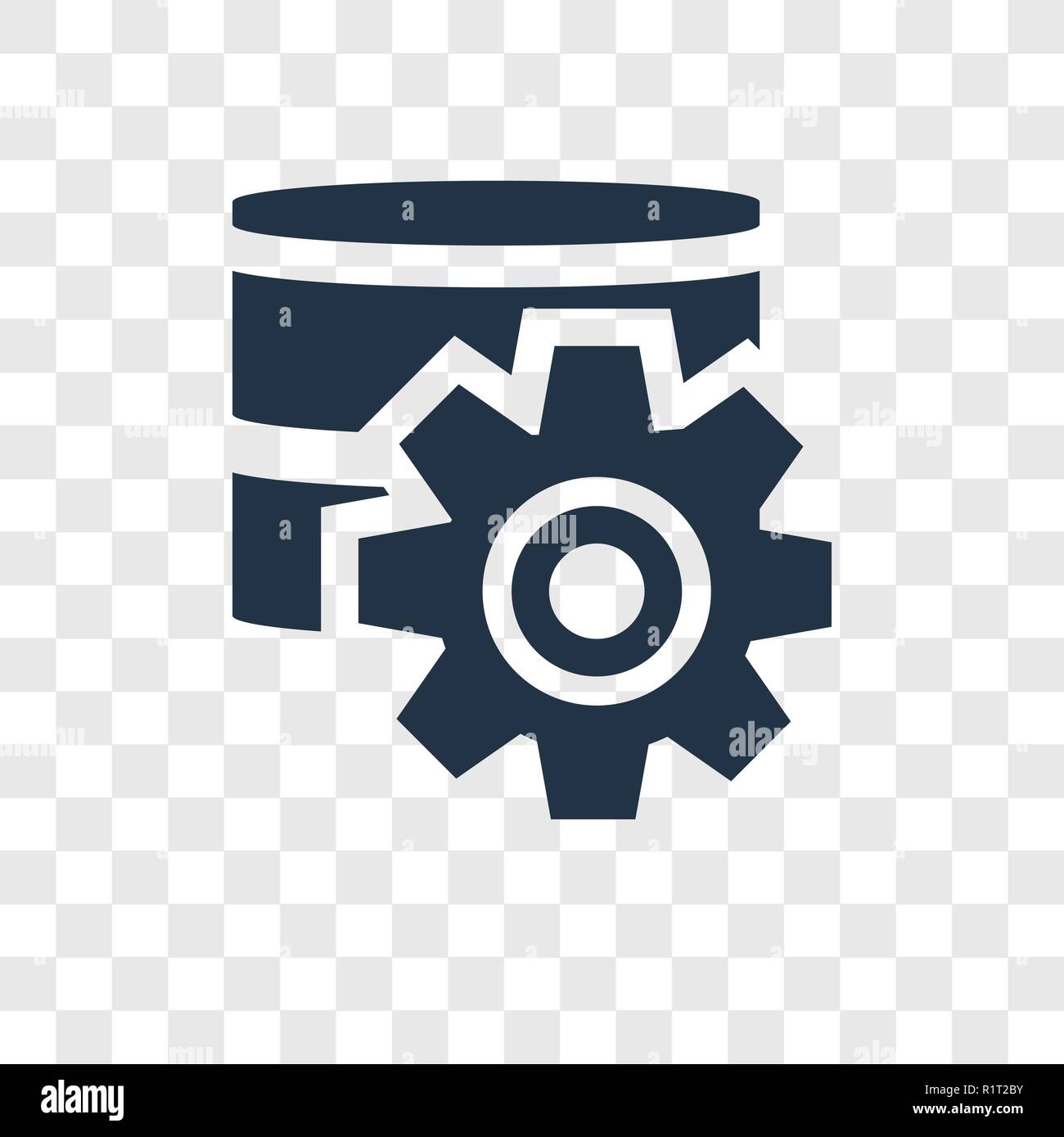 Database vector icon isolated on transparent background, Database transparency logo concept ...