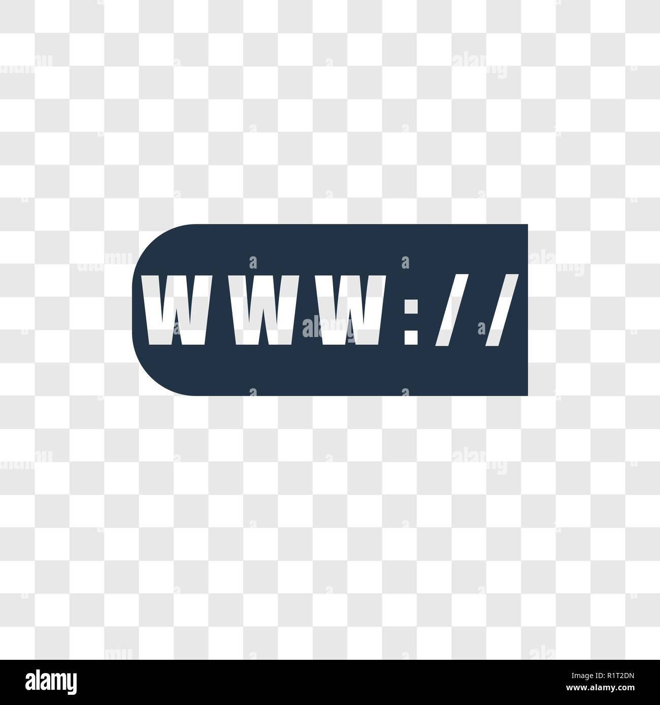 Www vector icon isolated on transparent background, Www transparency ...