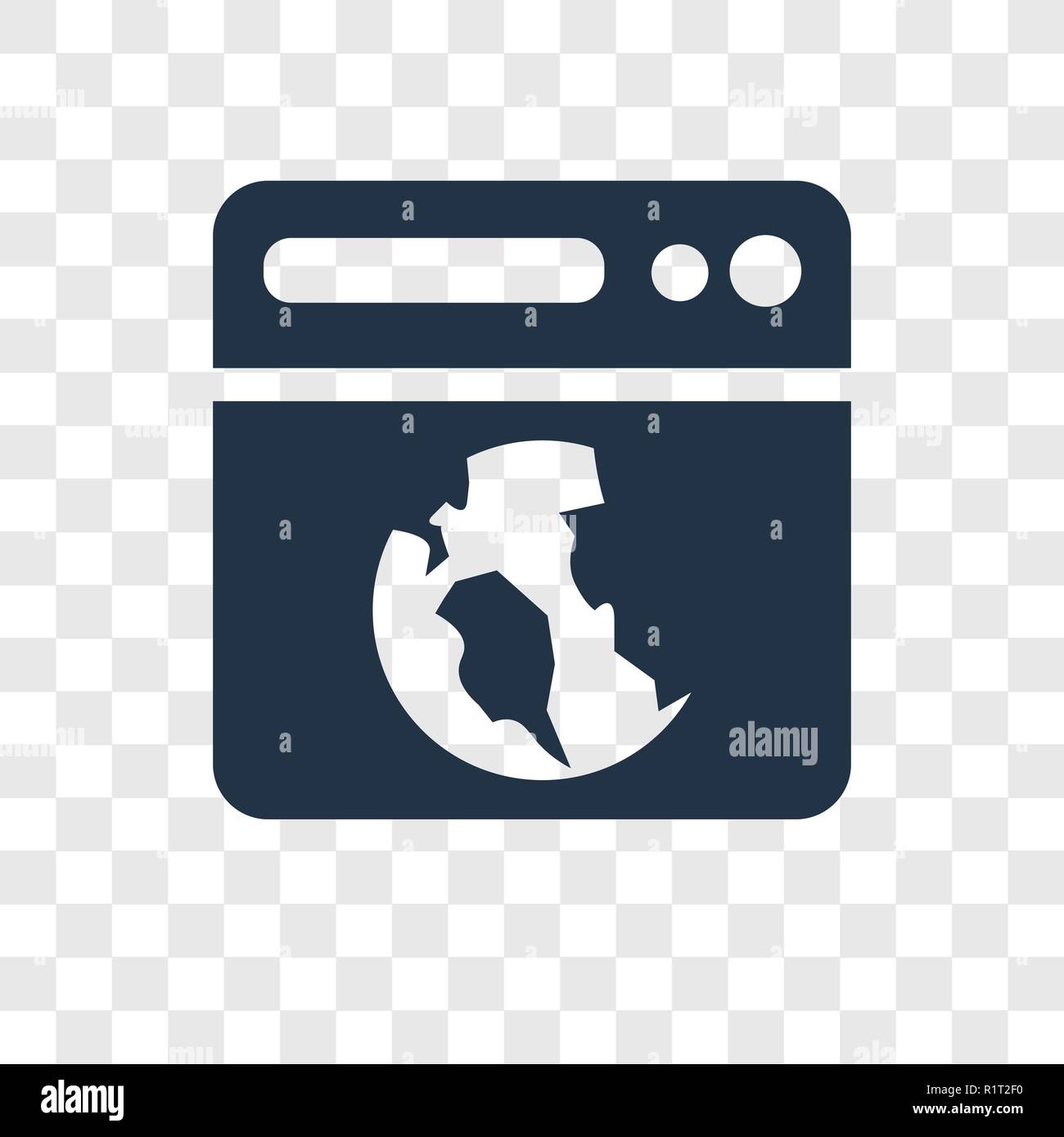 Browser vector icon isolated on transparent background, Browser ...