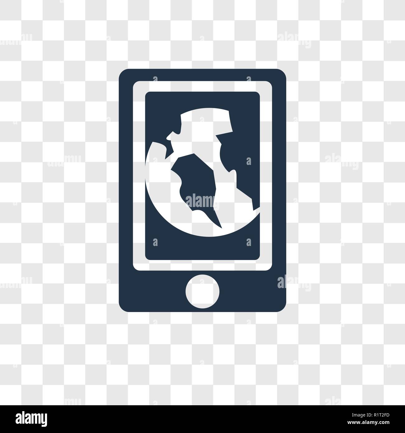 Smartphone vector icon isolated on transparent background, Smartphone ...