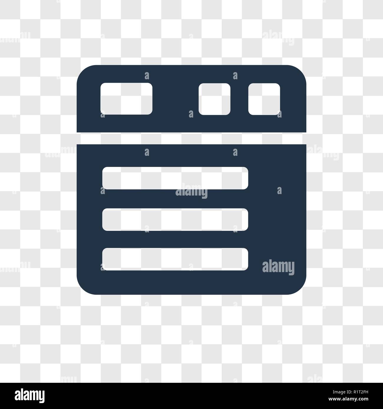 Browser vector icon isolated on transparent background, Browser ...