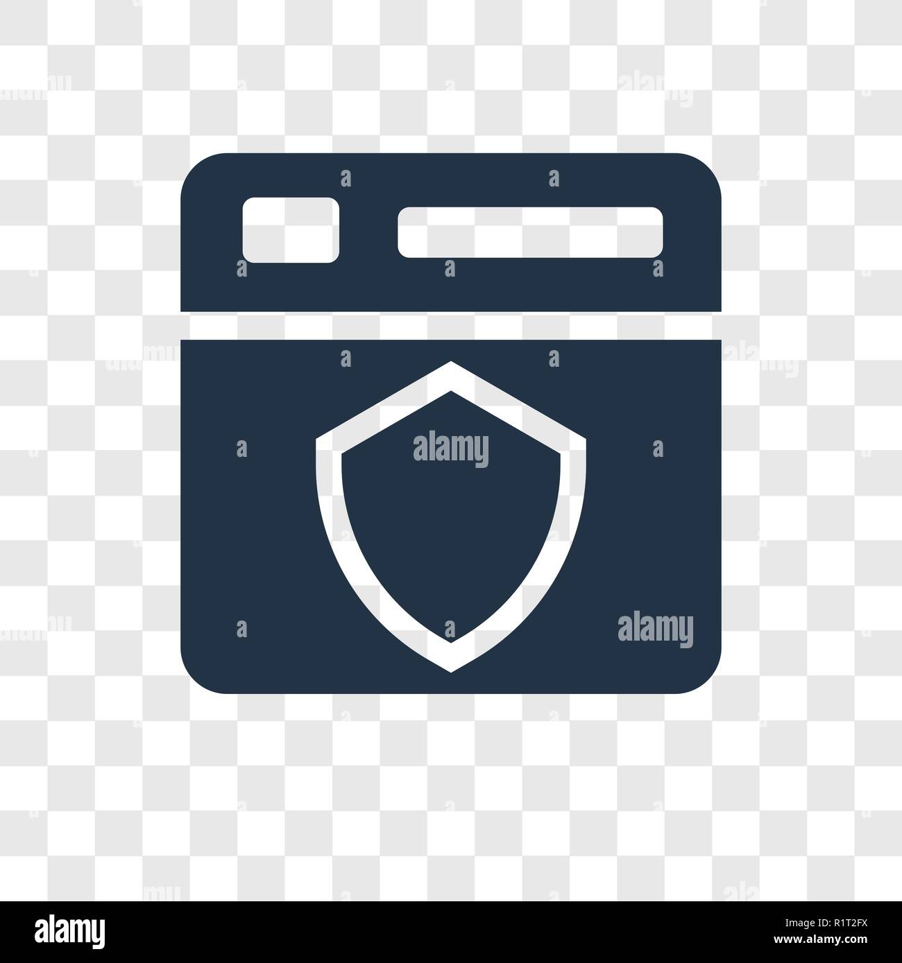 Browser vector icon isolated on transparent background, Browser ...