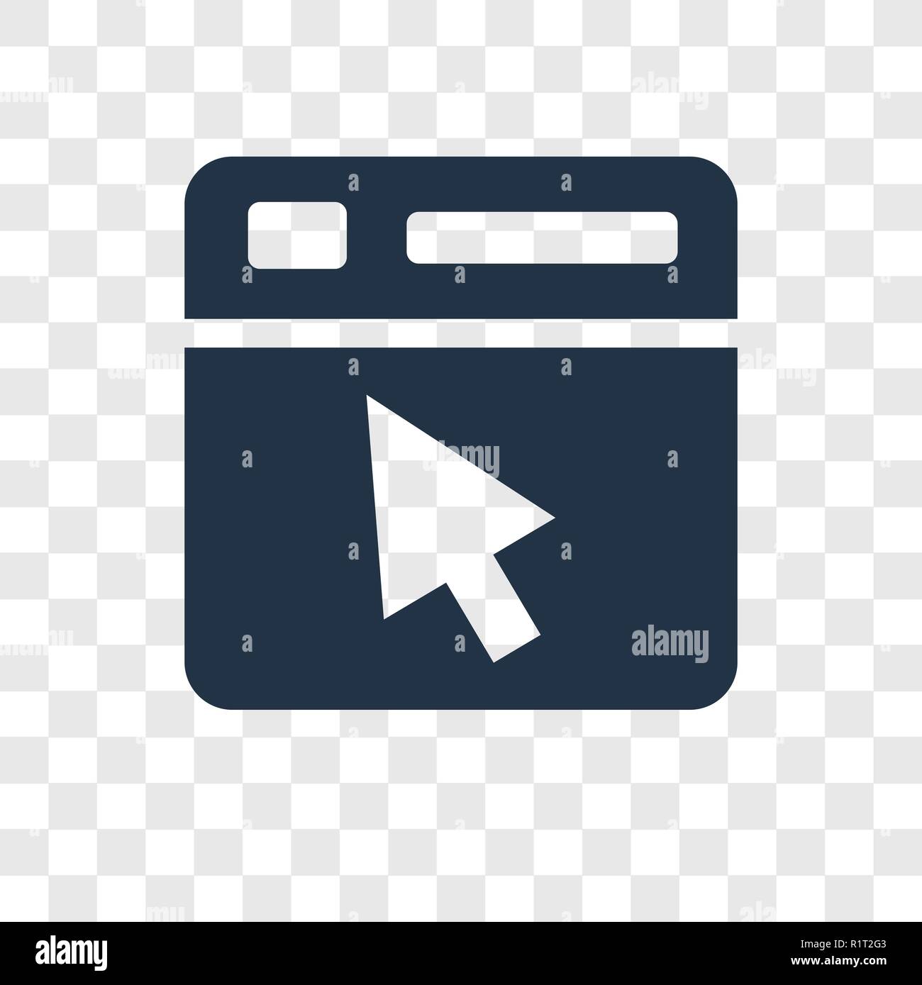 Browser vector icon isolated on transparent background, Browser ...