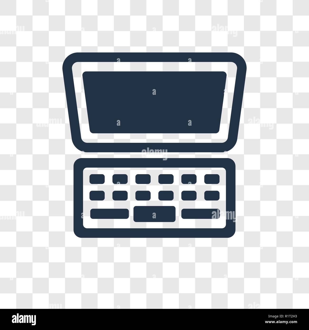 Laptop vector icon isolated on transparent background, Laptop ...