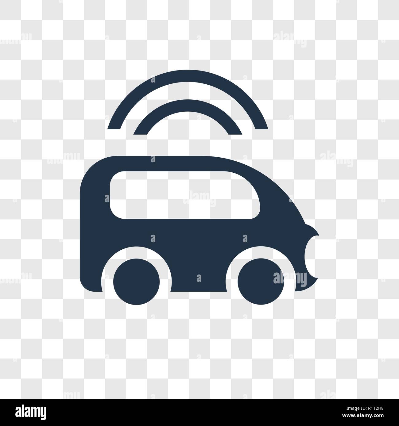 Smart car vector icon isolated on transparent background, Smart car ...