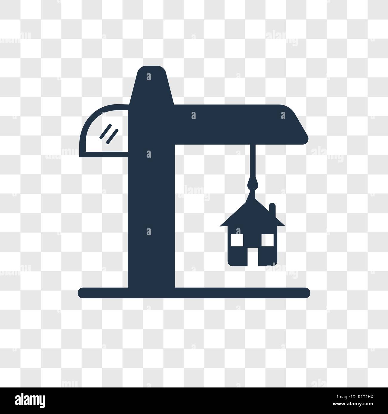 Construction vector icon isolated on transparent background ...