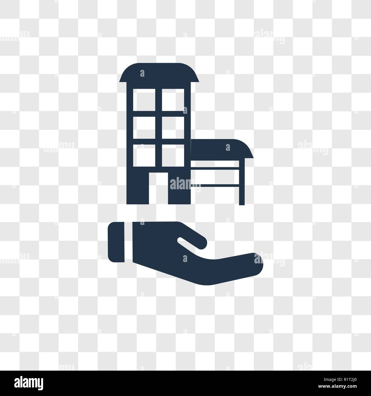 House vector icon isolated on transparent background, House ...