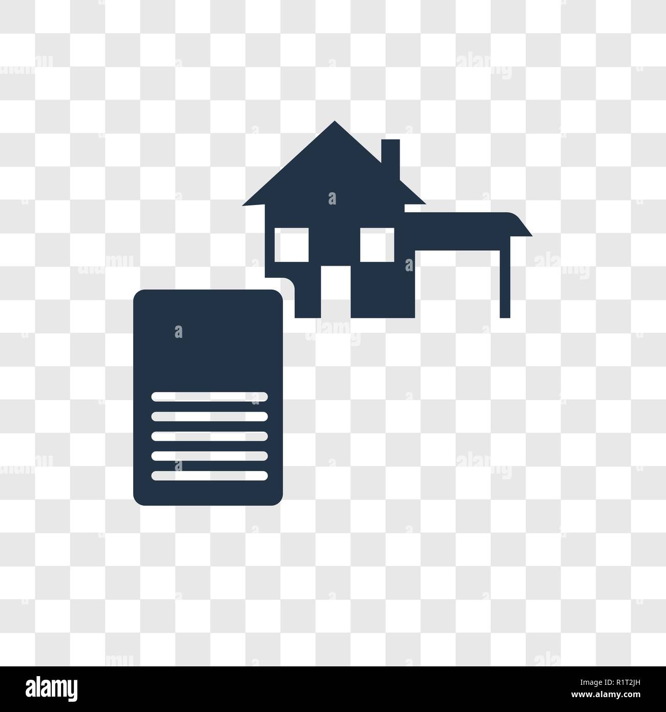 House vector icon isolated on transparent background, House ...