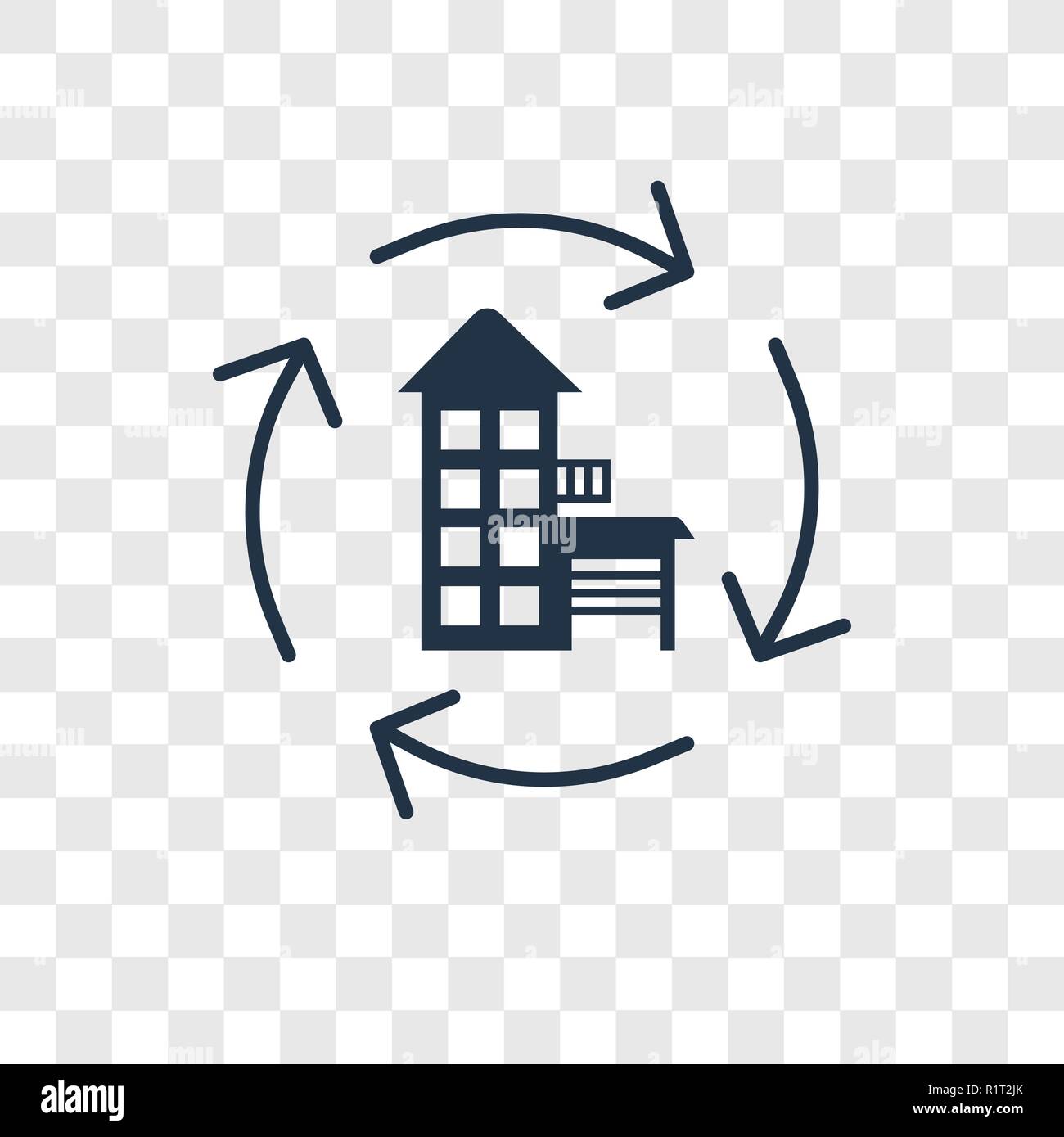 House vector icon isolated on transparent background, House ...