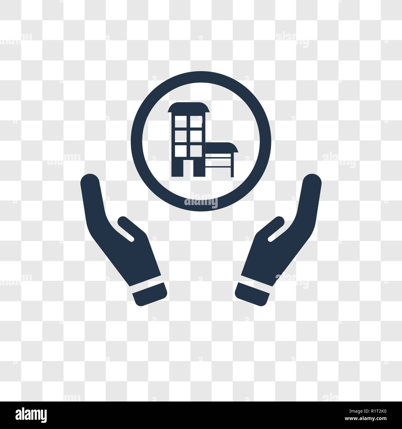 House vector icon isolated on transparent background, House ...