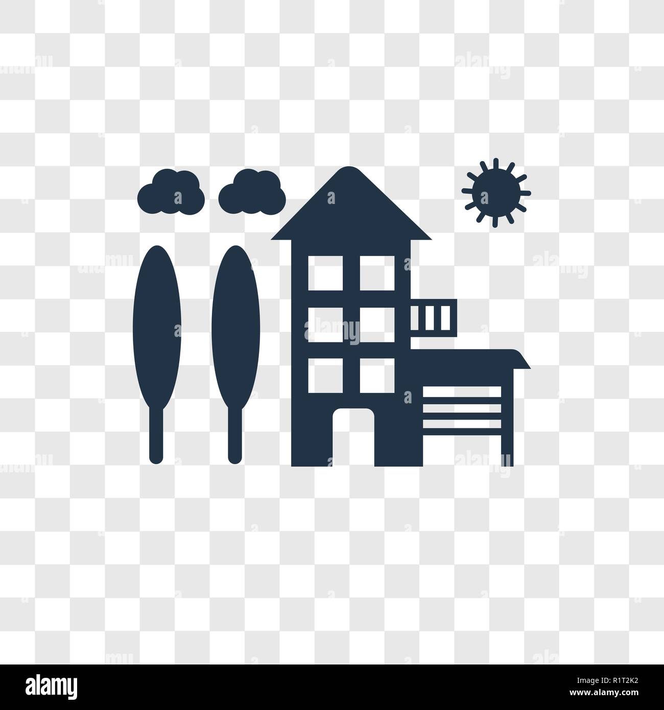 House vector icon isolated on transparent background, House ...