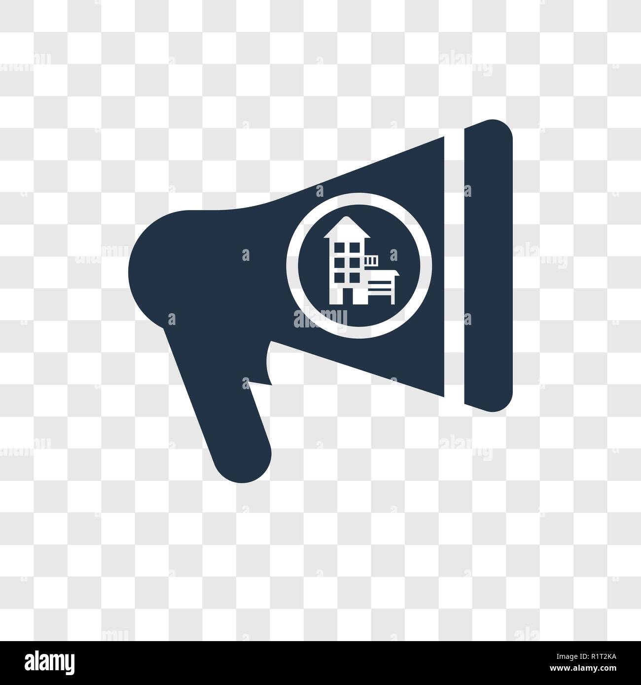 Advertising vector icon isolated on transparent background, Advertising ...