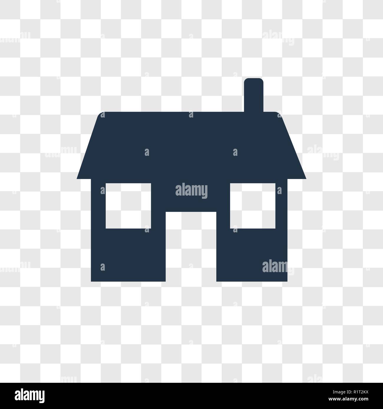 House vector icon isolated on transparent background, House ...