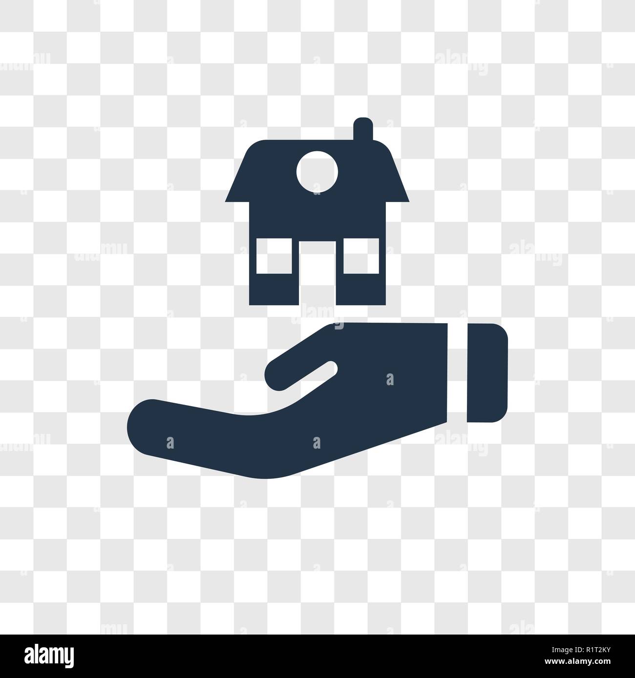 House vector icon isolated on transparent background, House ...