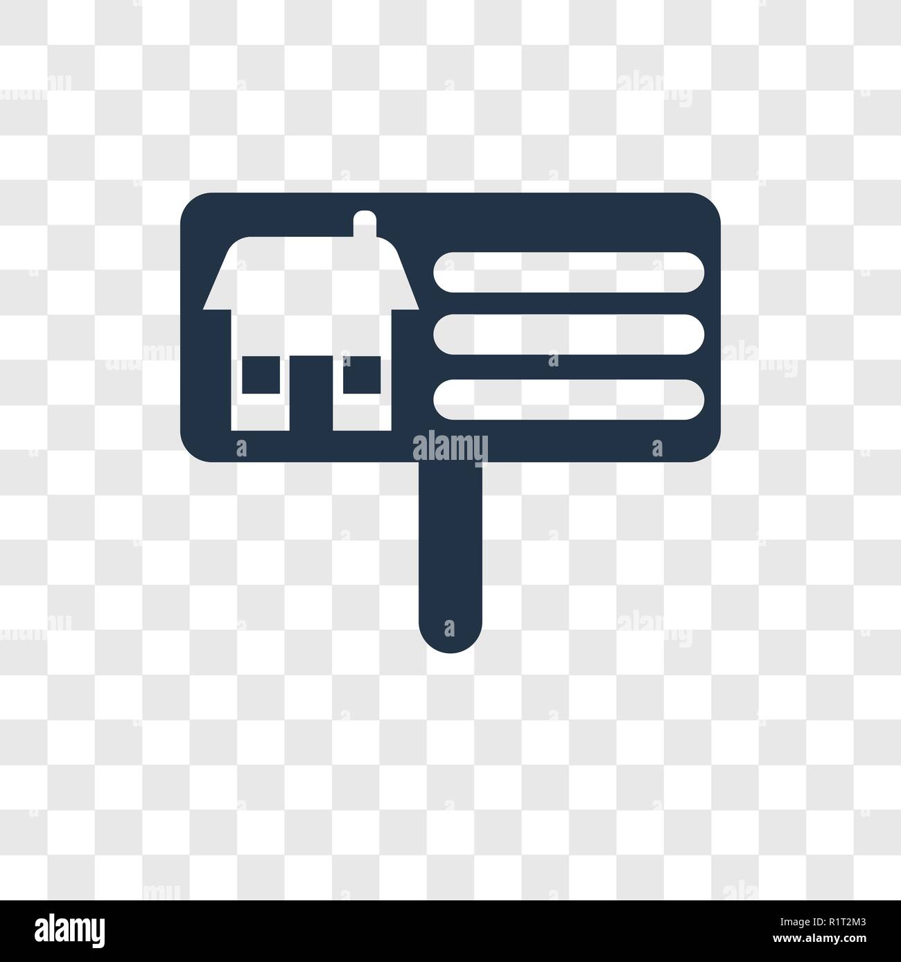 Billboard vector icon isolated on transparent background, Billboard ...