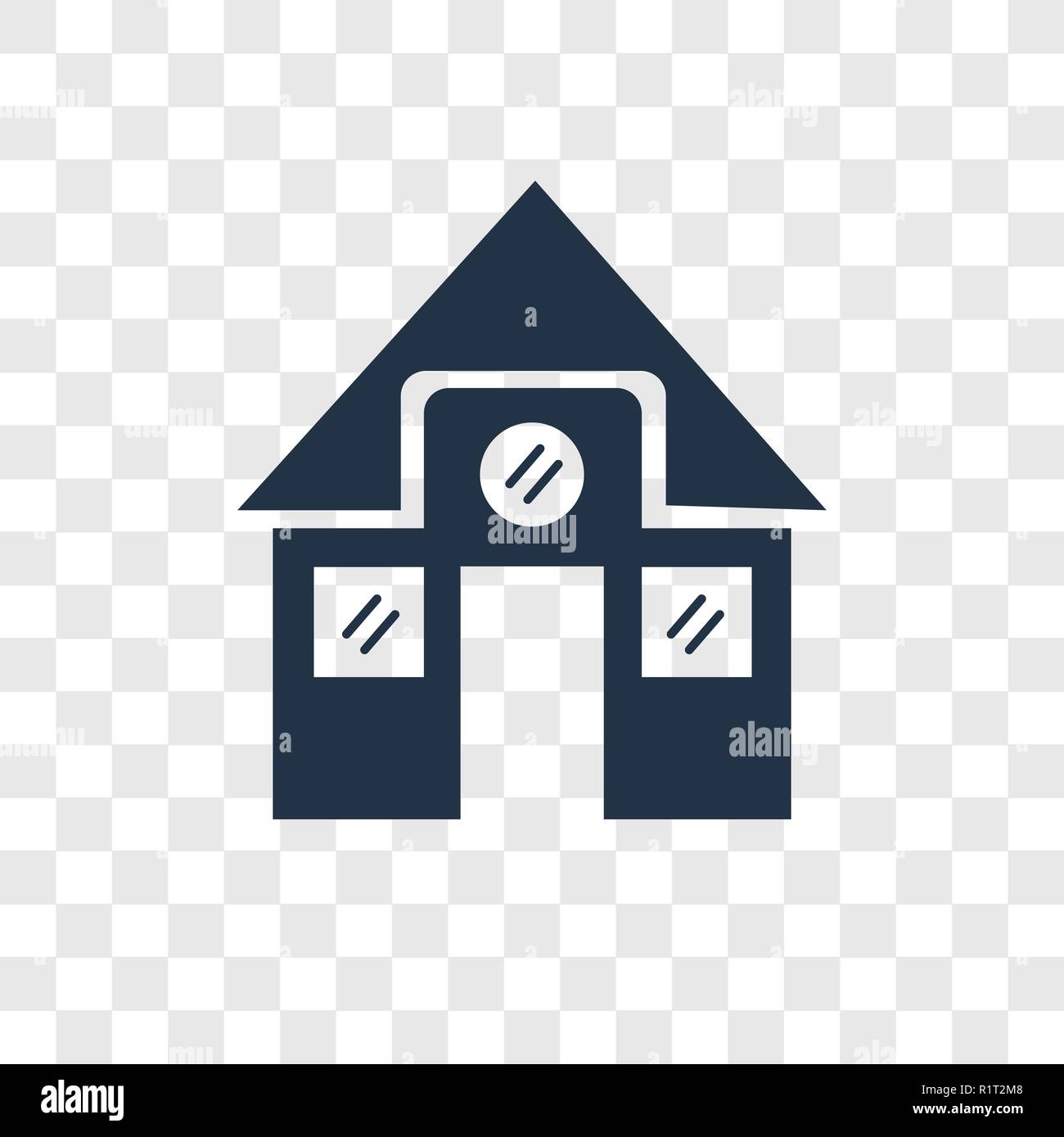 House vector icon isolated on transparent background, House ...