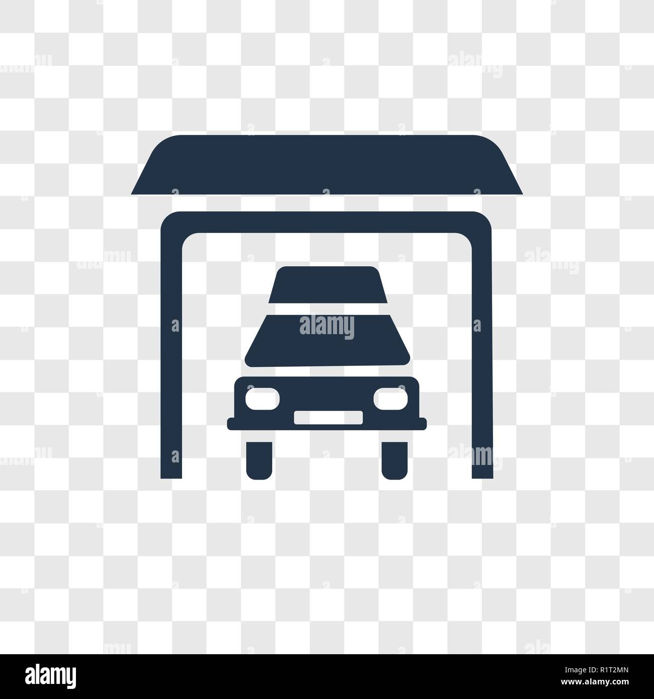 Garage vector icon isolated on transparent background, Garage ...