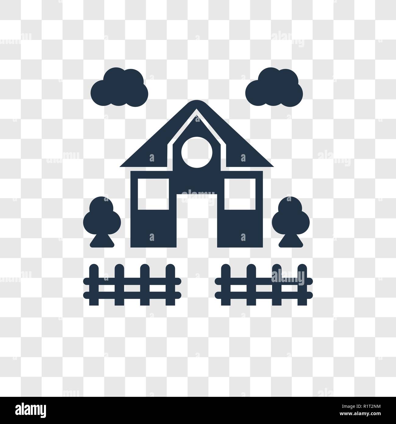 House vector icon isolated on transparent background, House ...