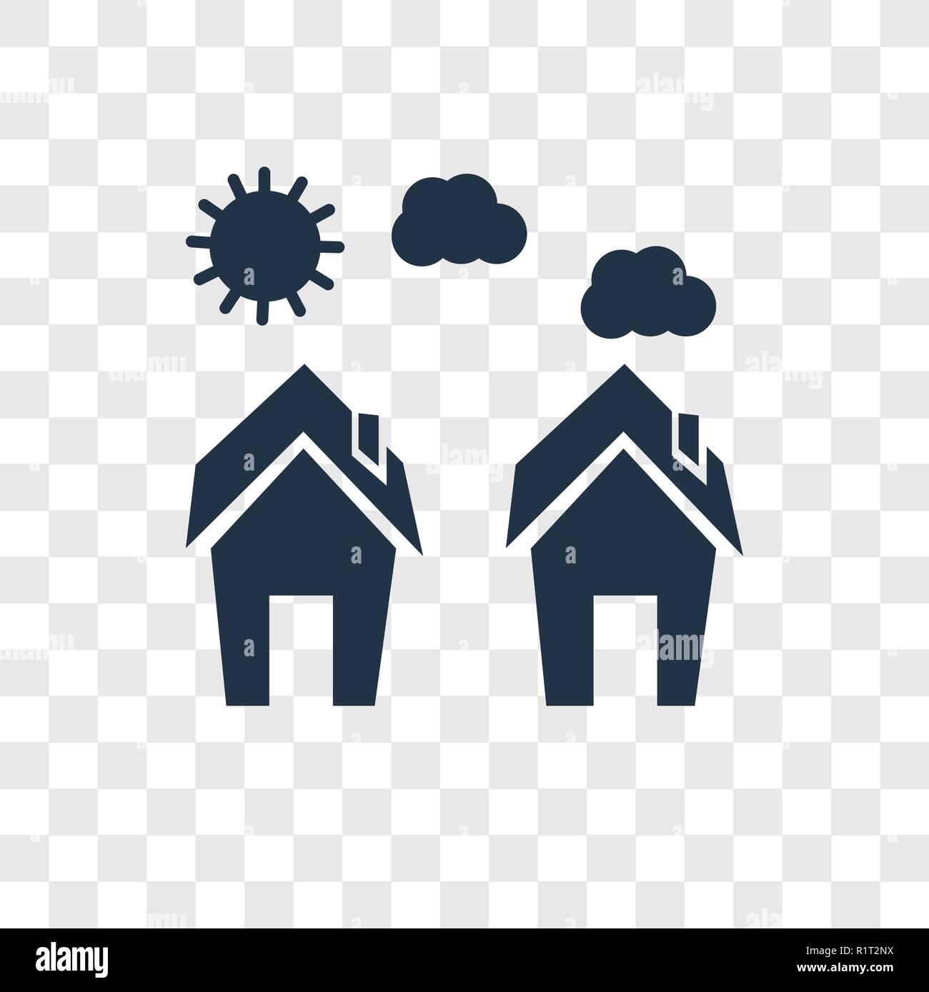 House vector icon isolated on transparent background, House ...