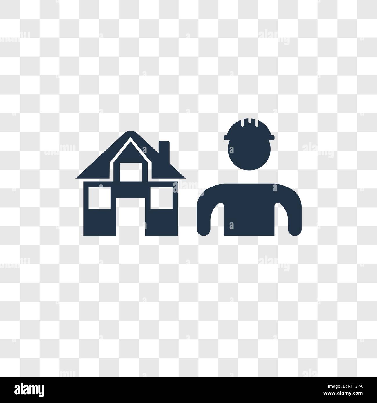 Builder vector icon isolated on transparent background, Builder ...