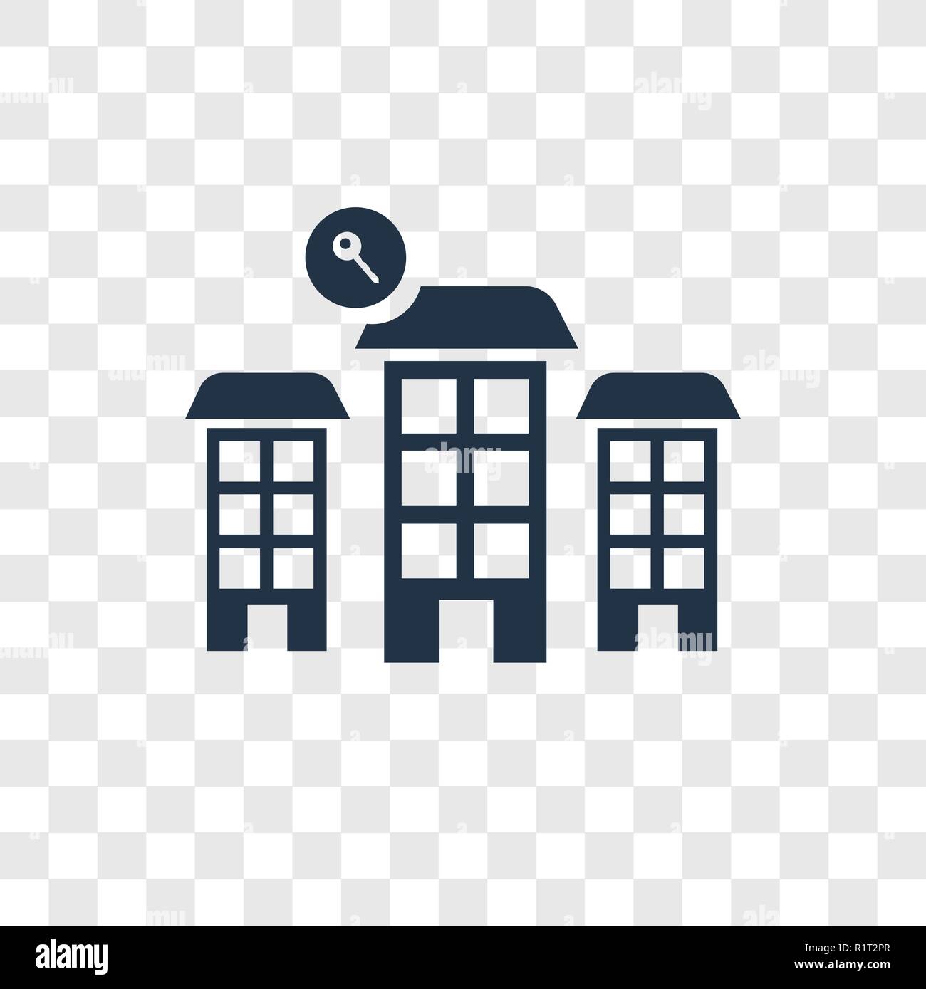 Skyscraper vector icon isolated on transparent background, Skyscraper ...