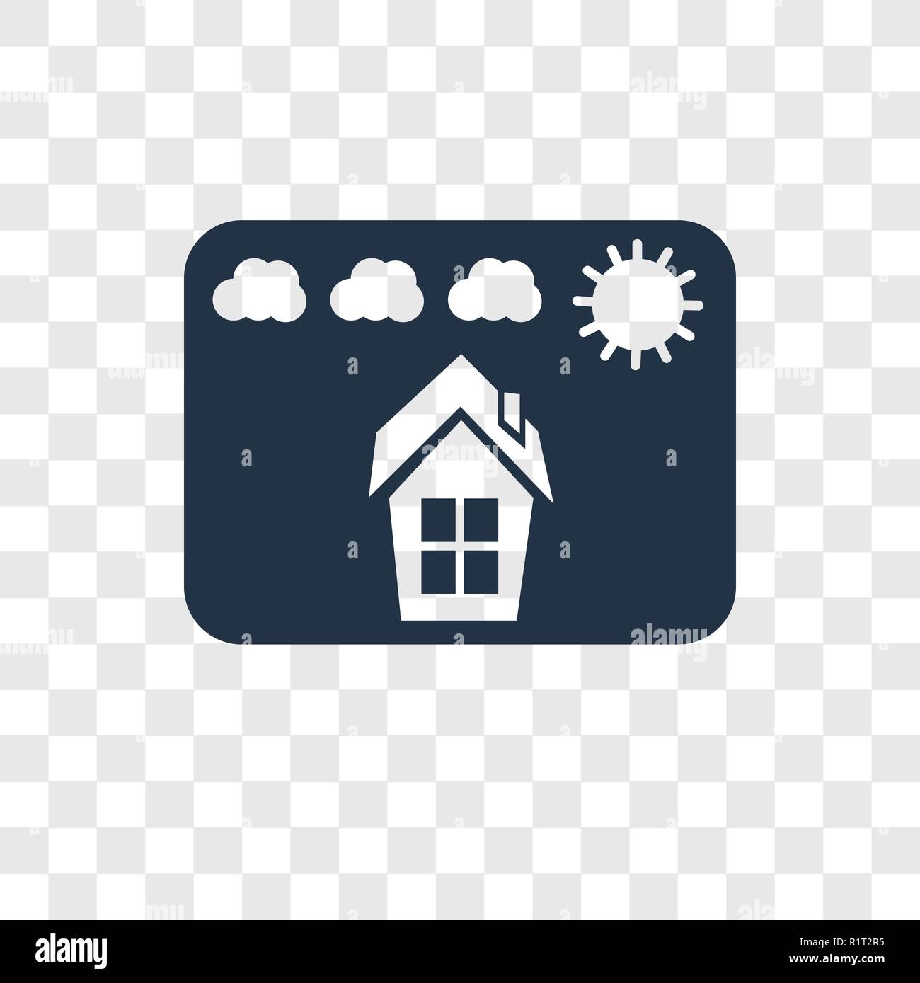 Picture vector icon isolated on transparent background, Picture ...