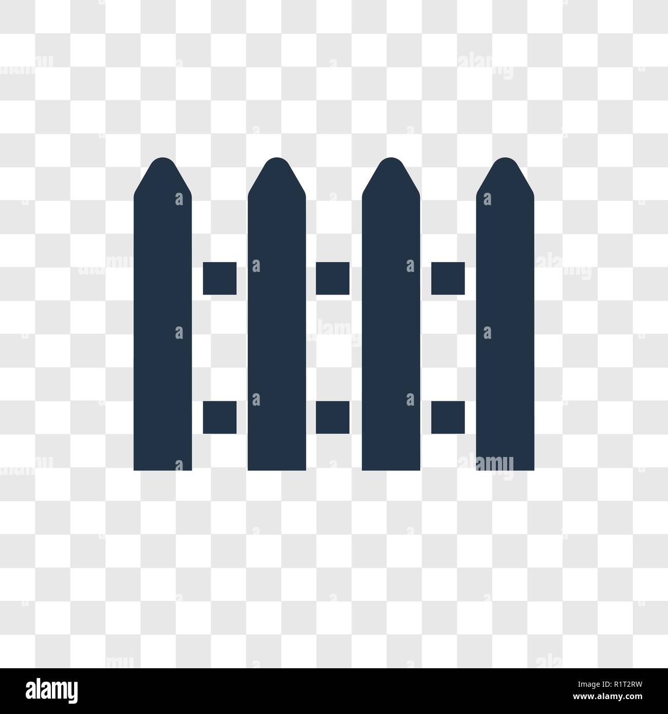 Fence vector icon isolated on transparent background, Fence ...