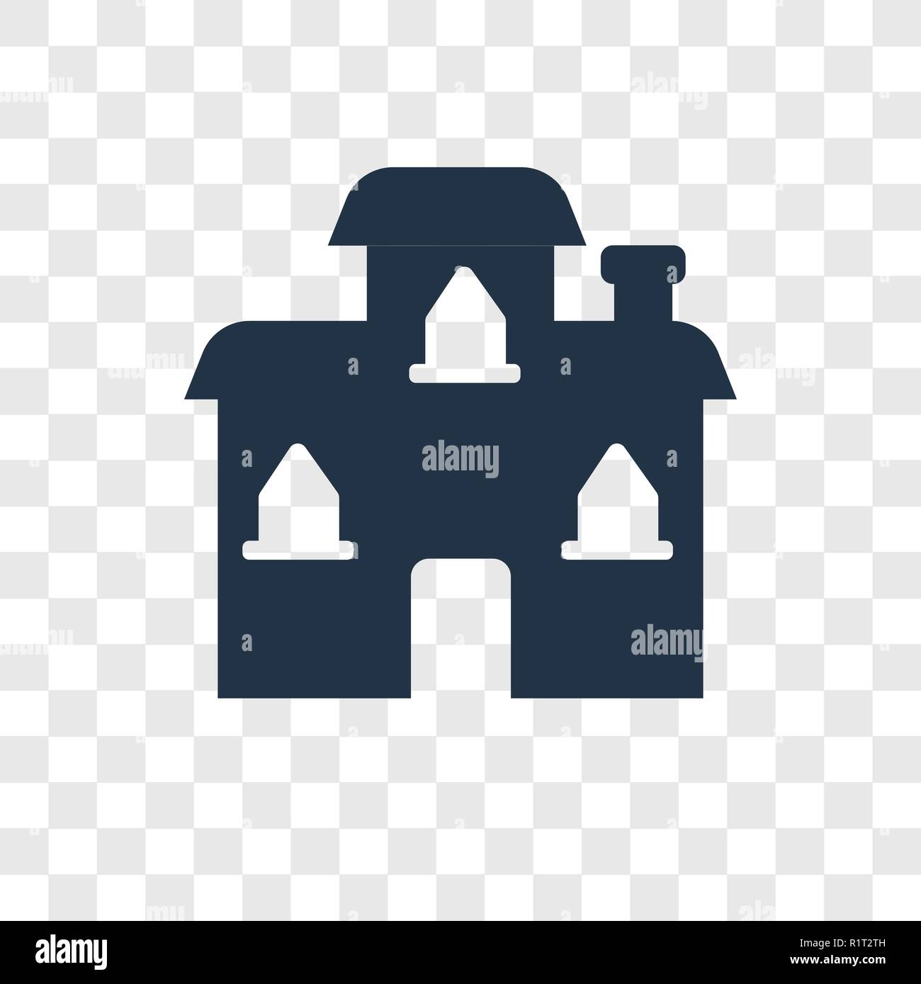 House vector icon isolated on transparent background, House ...