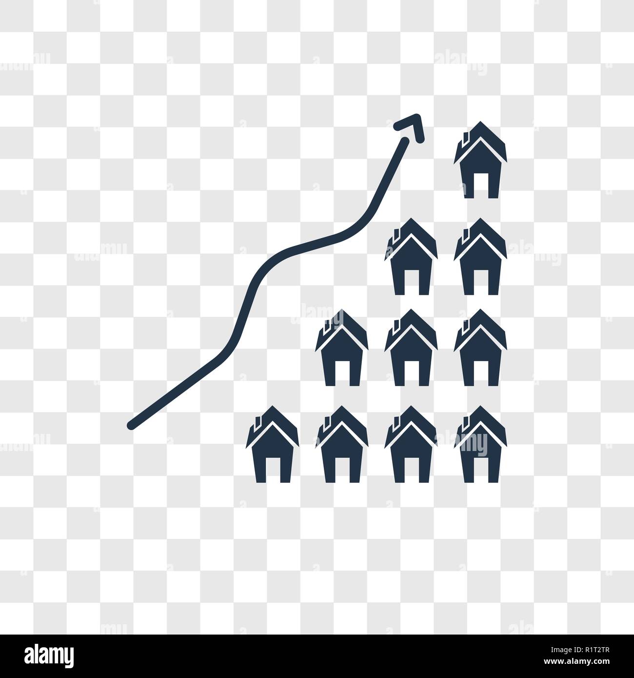 House vector icon isolated on transparent background, House ...