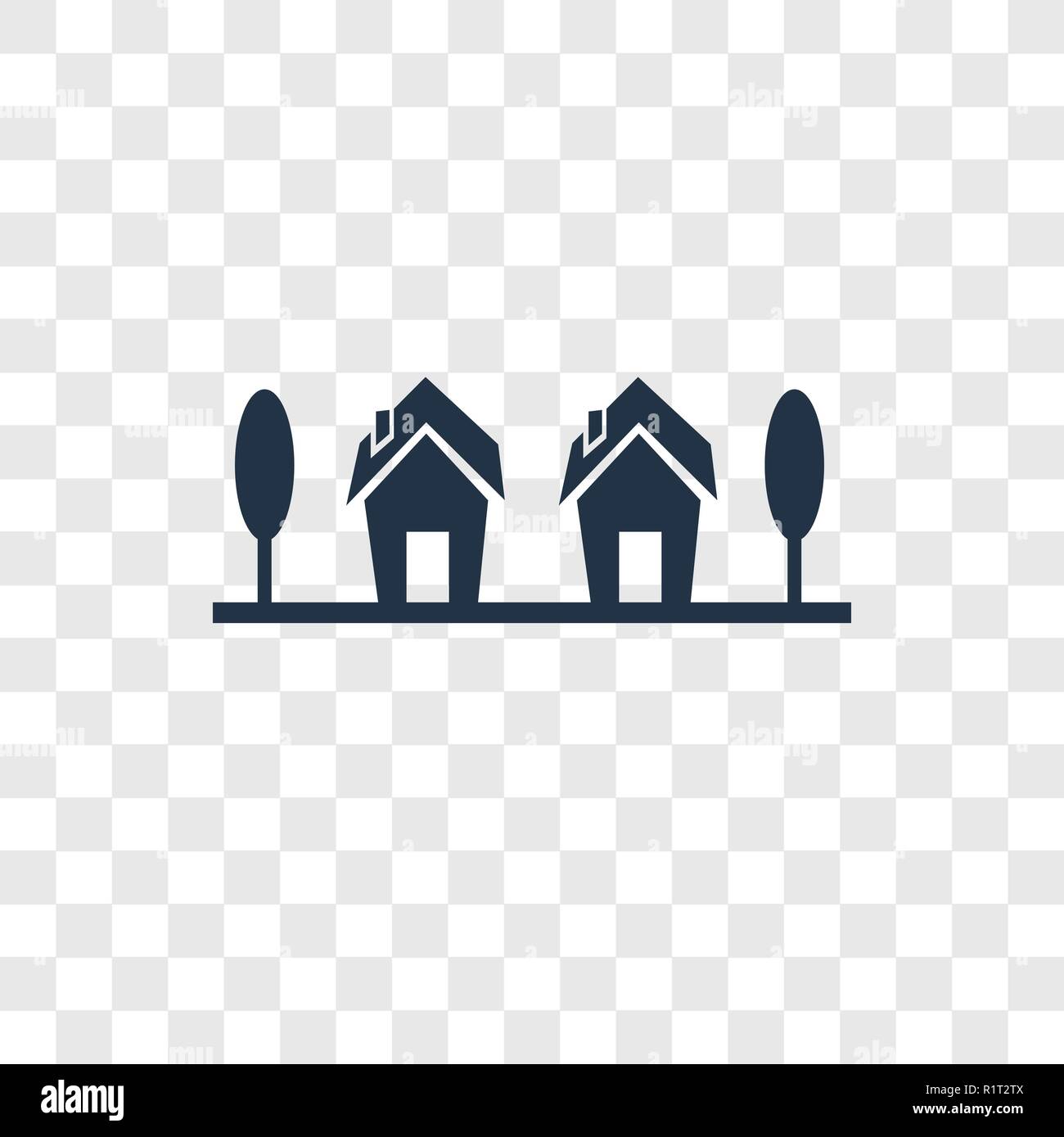 House vector icon isolated on transparent background, House ...