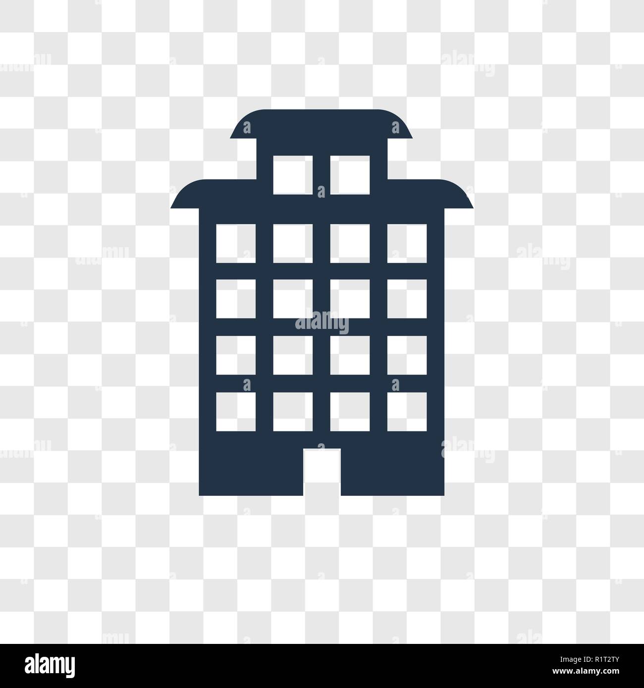 Building vector icon isolated on transparent background, Building ...
