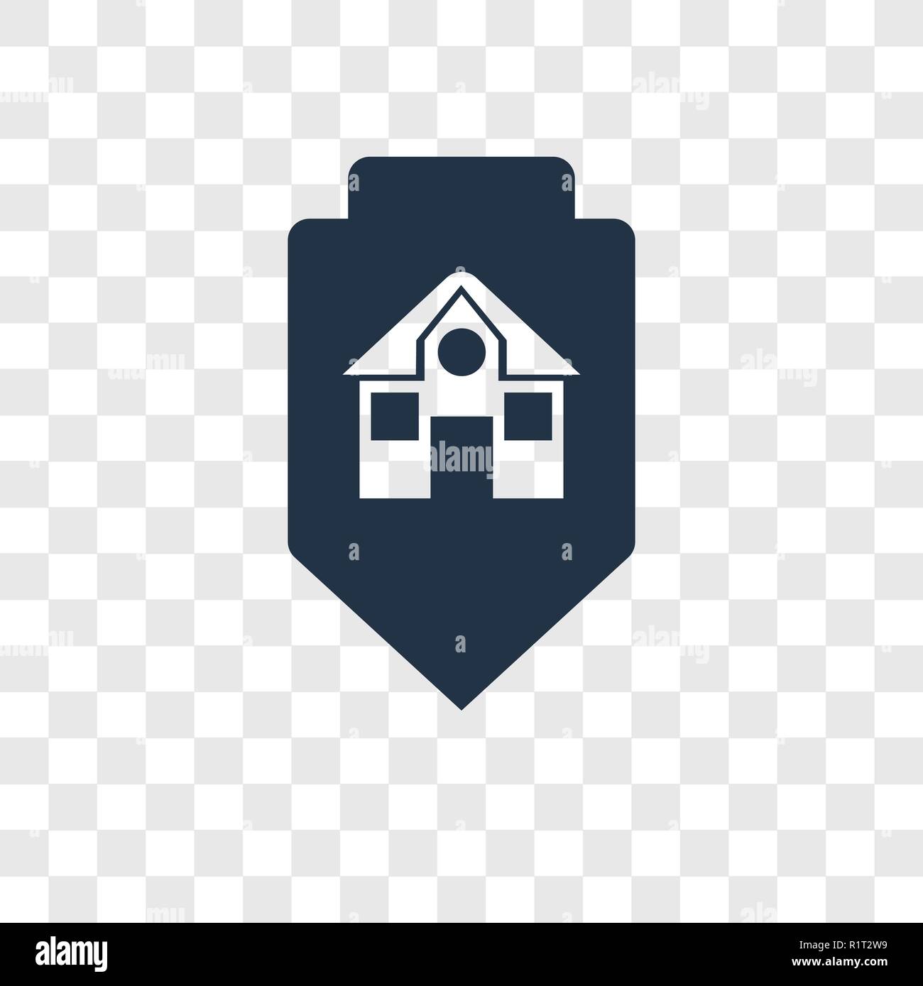House vector icon isolated on transparent background, House ...