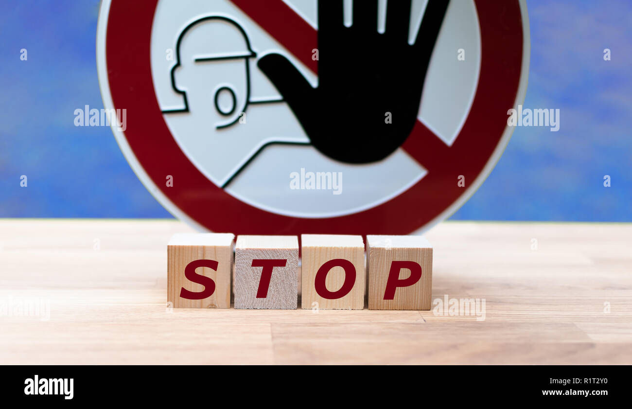 Red stop sign hand hi-res stock photography and images - Alamy