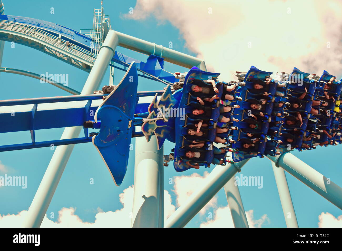 Orlando, Florida September 12. Roller Coaster Manta Ray Stock Photo - Alamy