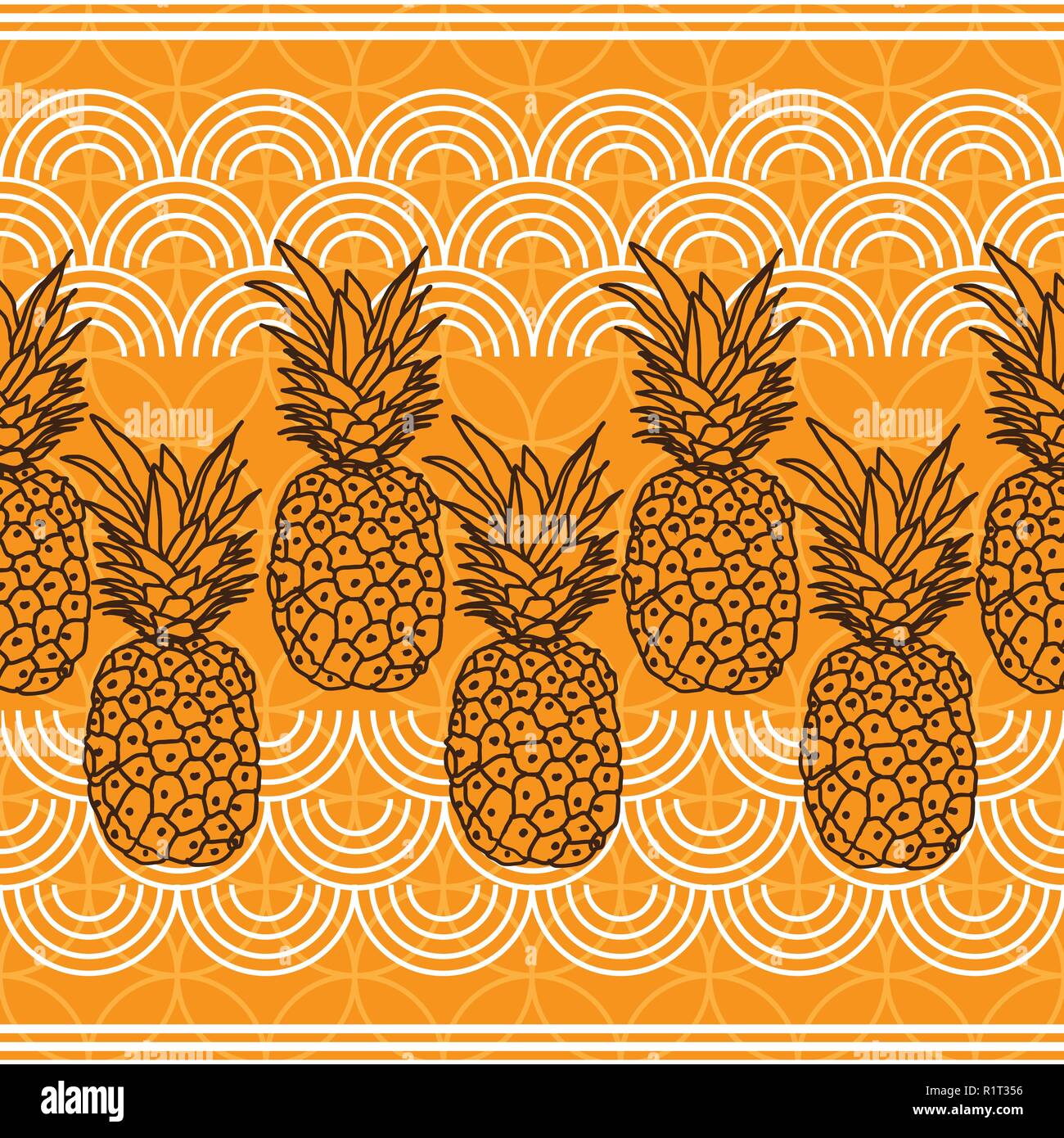 Pineapple line drawing hi-res stock photography and images - Alamy