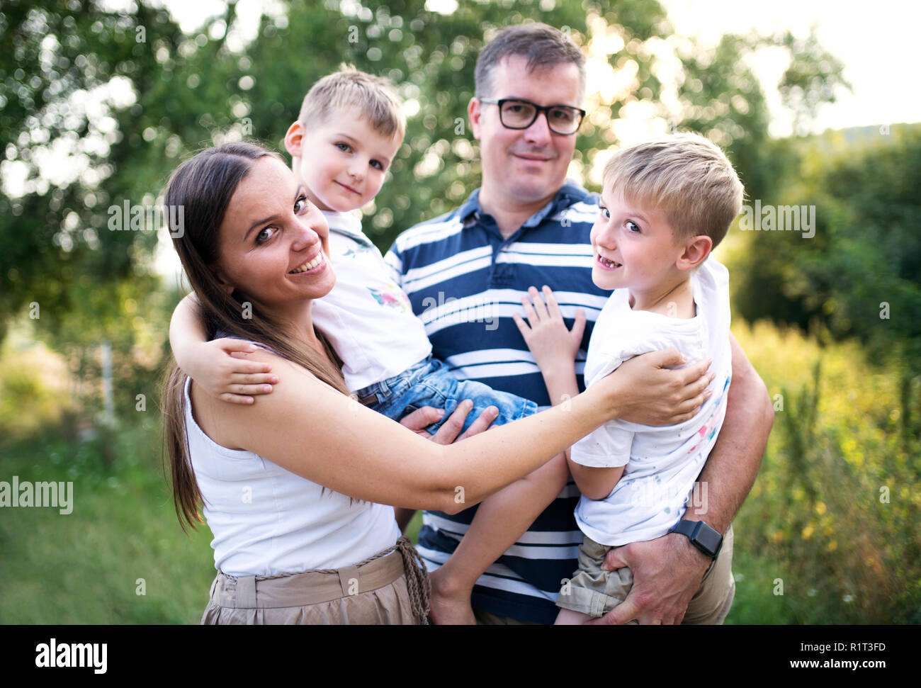 Father two young sons hi-res stock photography and images - Alamy