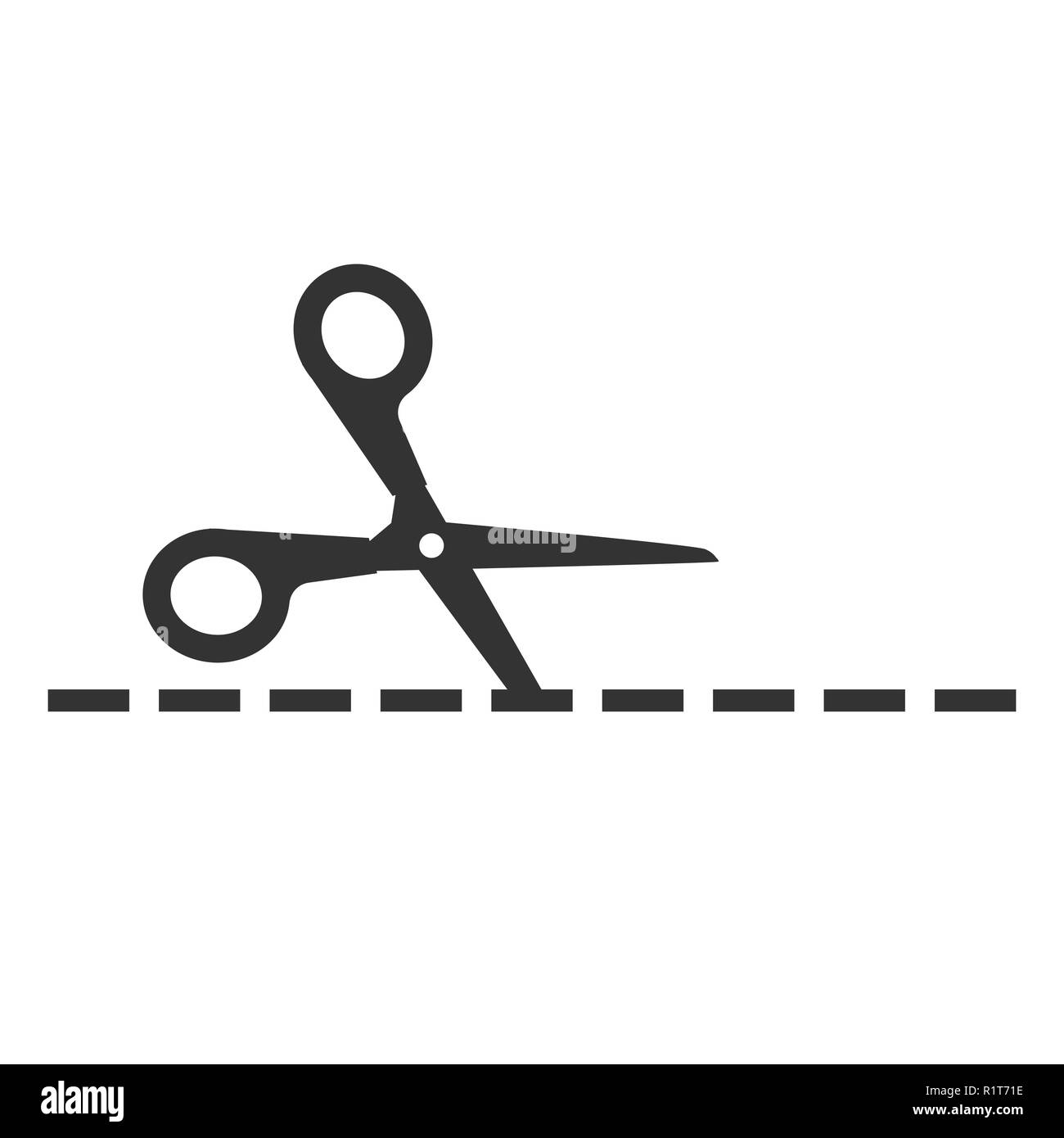 Crop, cut cutting scissors icon Stock Vector Image & Art - Alamy