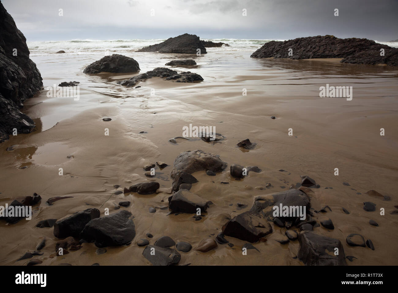 OR02374-00...OREGON - Rocks at Crescent Beach on the Oregon Coast in ...