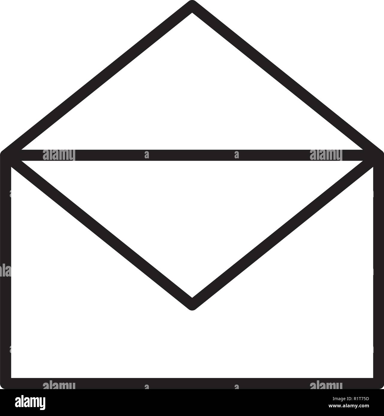 envelope icon over white background, vector illustration Stock Vector ...