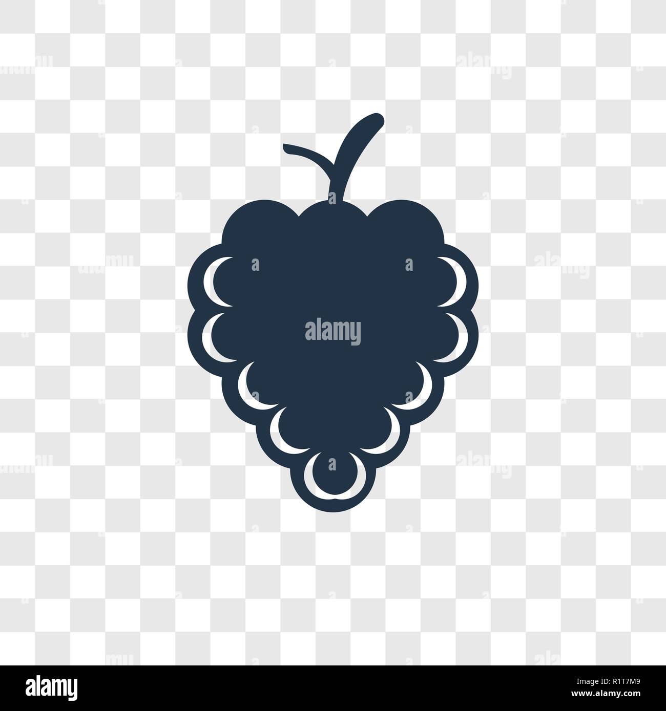 Grapes vector icon isolated on transparent background, Grapes ...