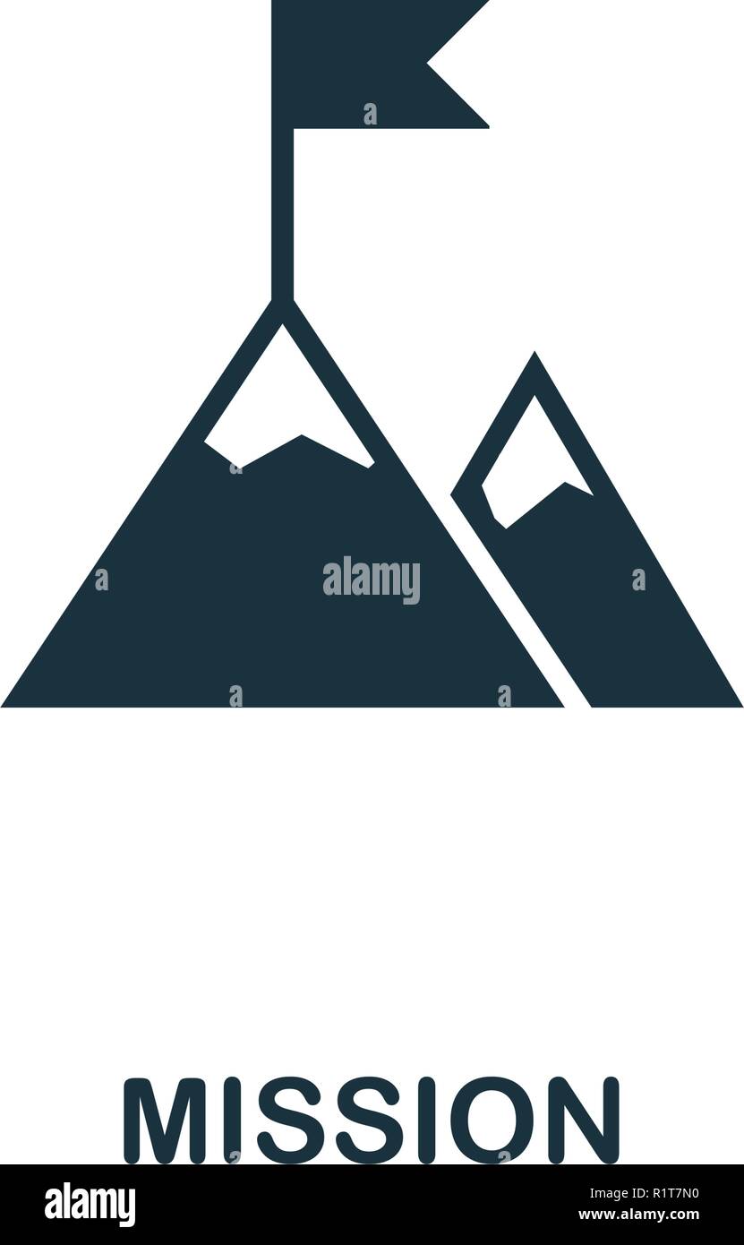 Mission icon. Premium style design from teamwork collection. UX and UI ...