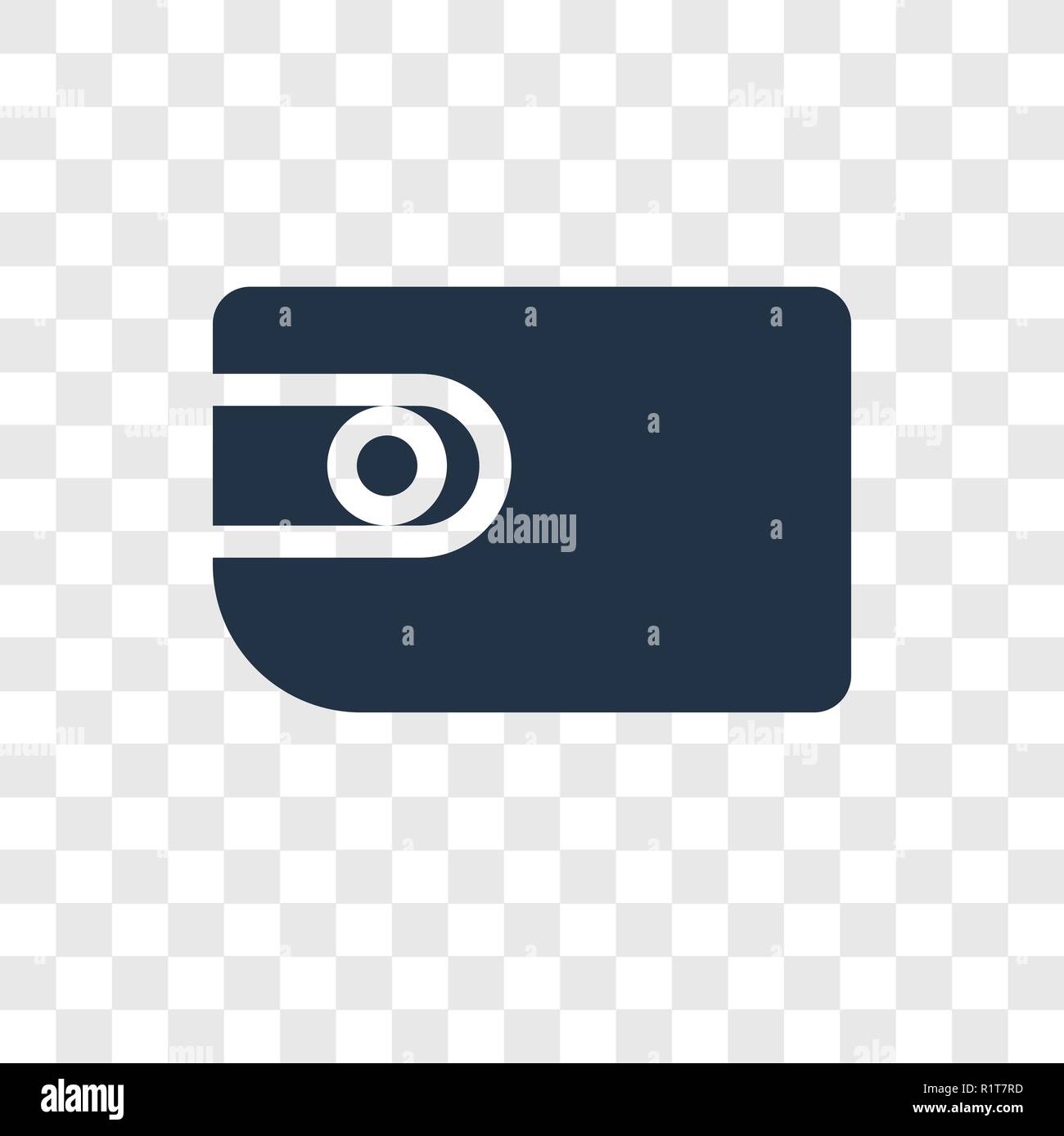 Wallet vector icon isolated on transparent background, Wallet ...