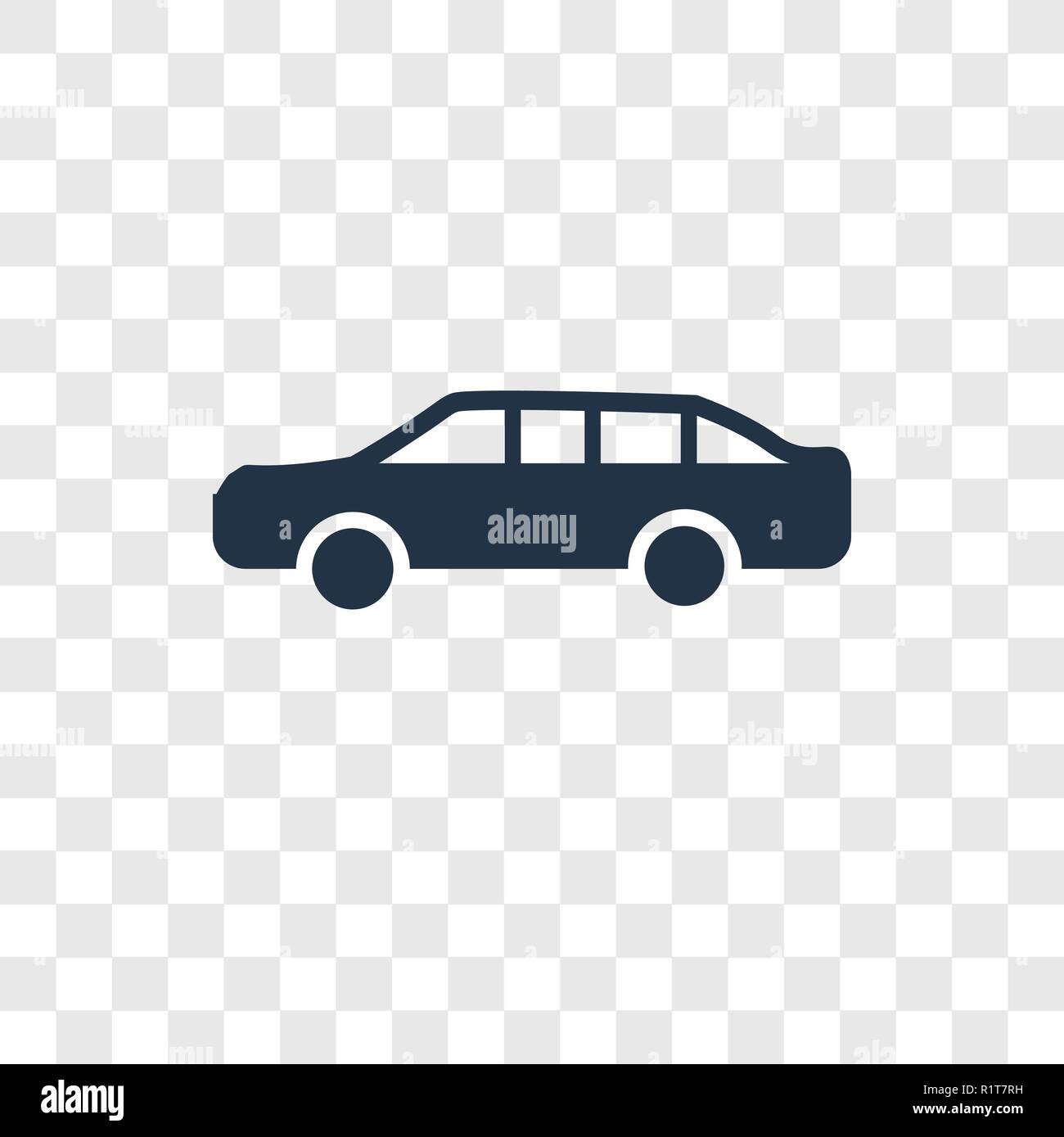 Limousine vector icon isolated on transparent background, Limousine ...
