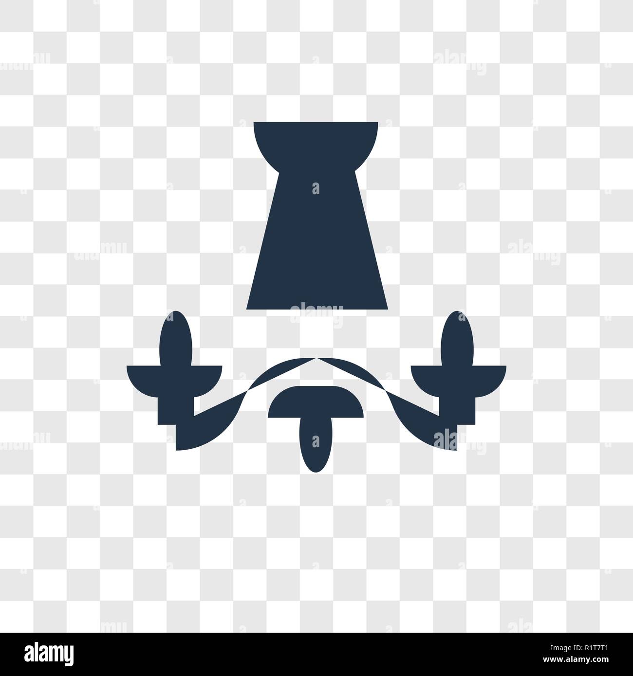 Chandelier vector icon isolated on transparent background, Chandelier ...