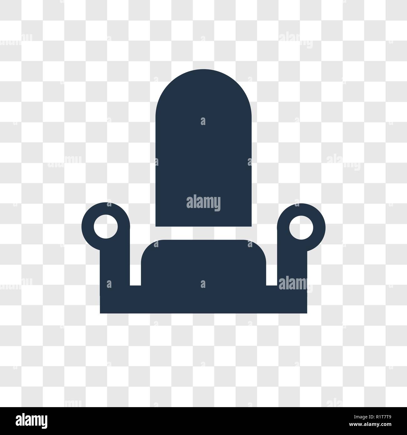 Throne vector icon isolated on transparent background, Throne ...