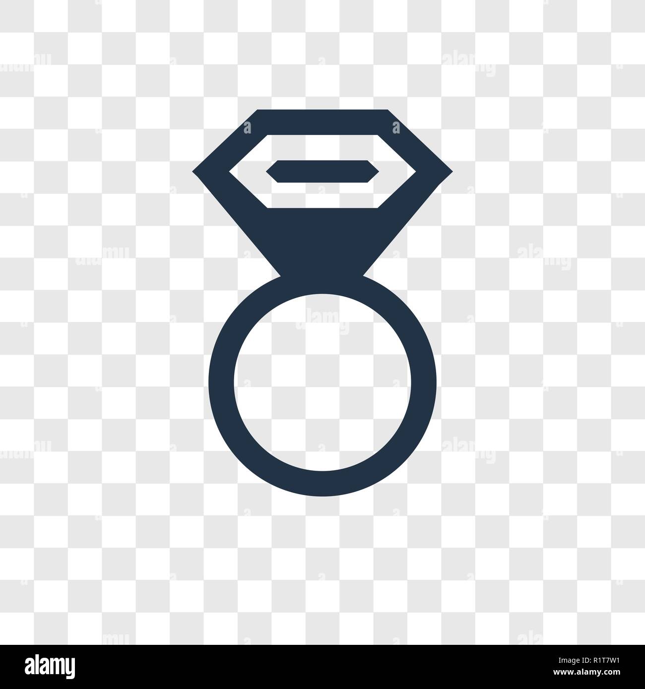 Diamond ring vector icon isolated on transparent background, Diamond ...