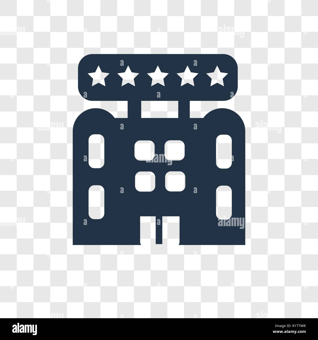 Hotel vector icon isolated on transparent background, Hotel ...